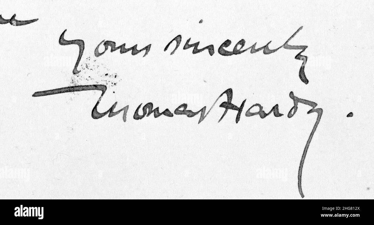 Signature of Thomas Hardy Stock Photo - Alamy