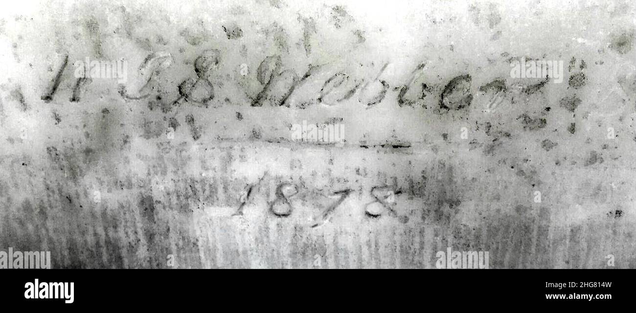 Signature of WJS Webber sculptor Stock Photo - Alamy