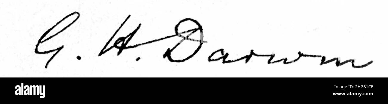 Signing Sir Horace Darwin-2 Stock Photo - Alamy