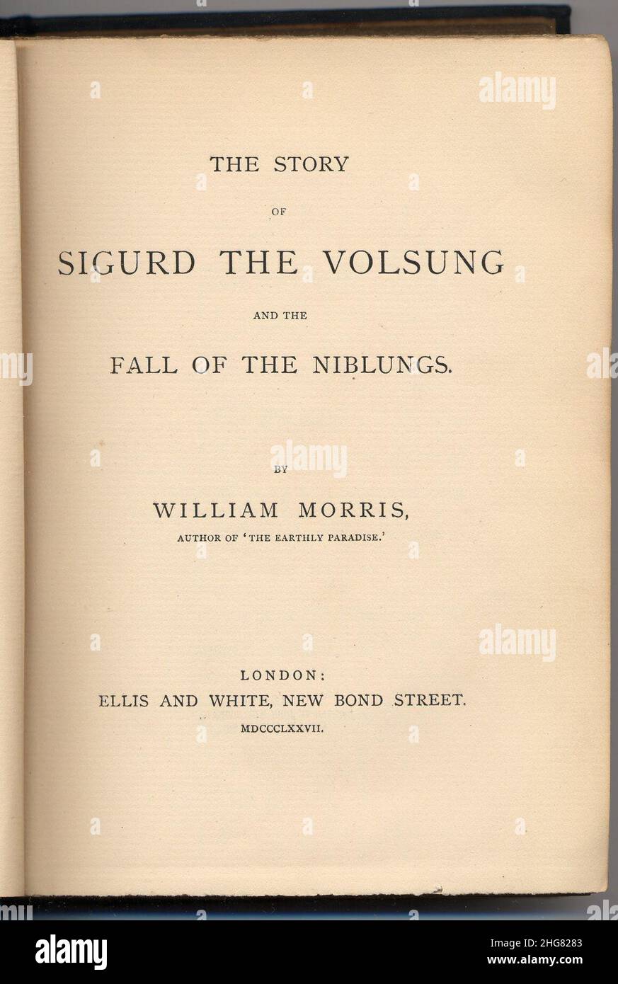 Sigurd the Volsung by William Morris title page Stock Photo - Alamy