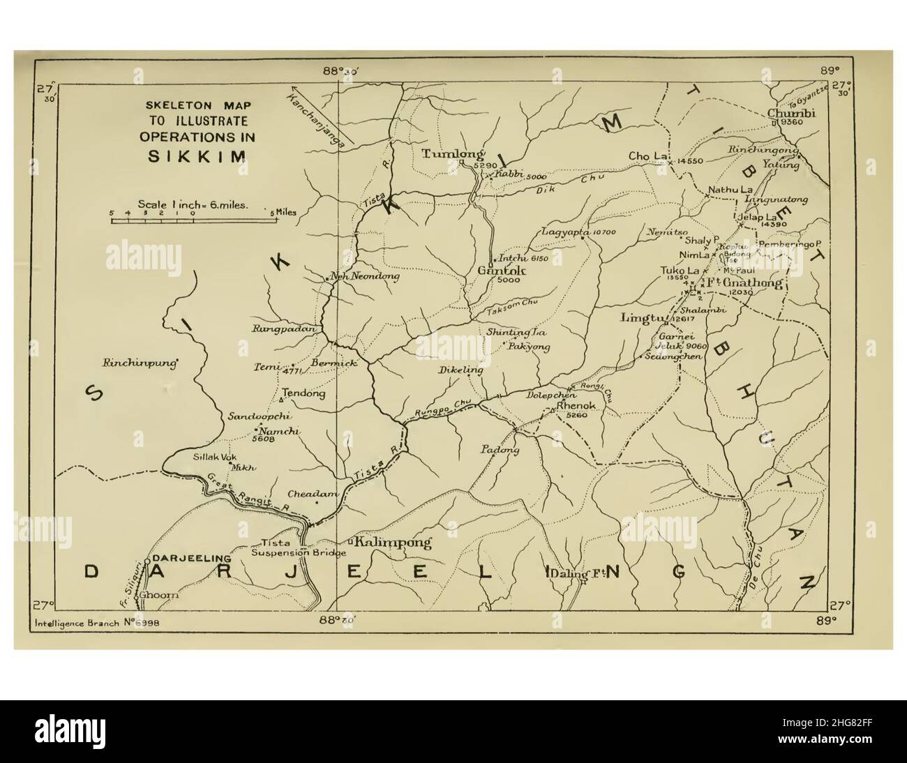 Sikkim map hi-res stock photography and images - Alamy