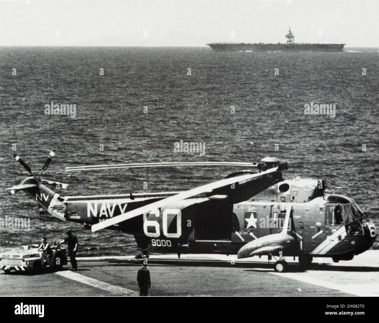 Sikorsky SH-3A Sea King of HS-2 on USS Hornet (CVS-12), in June 1967 ...