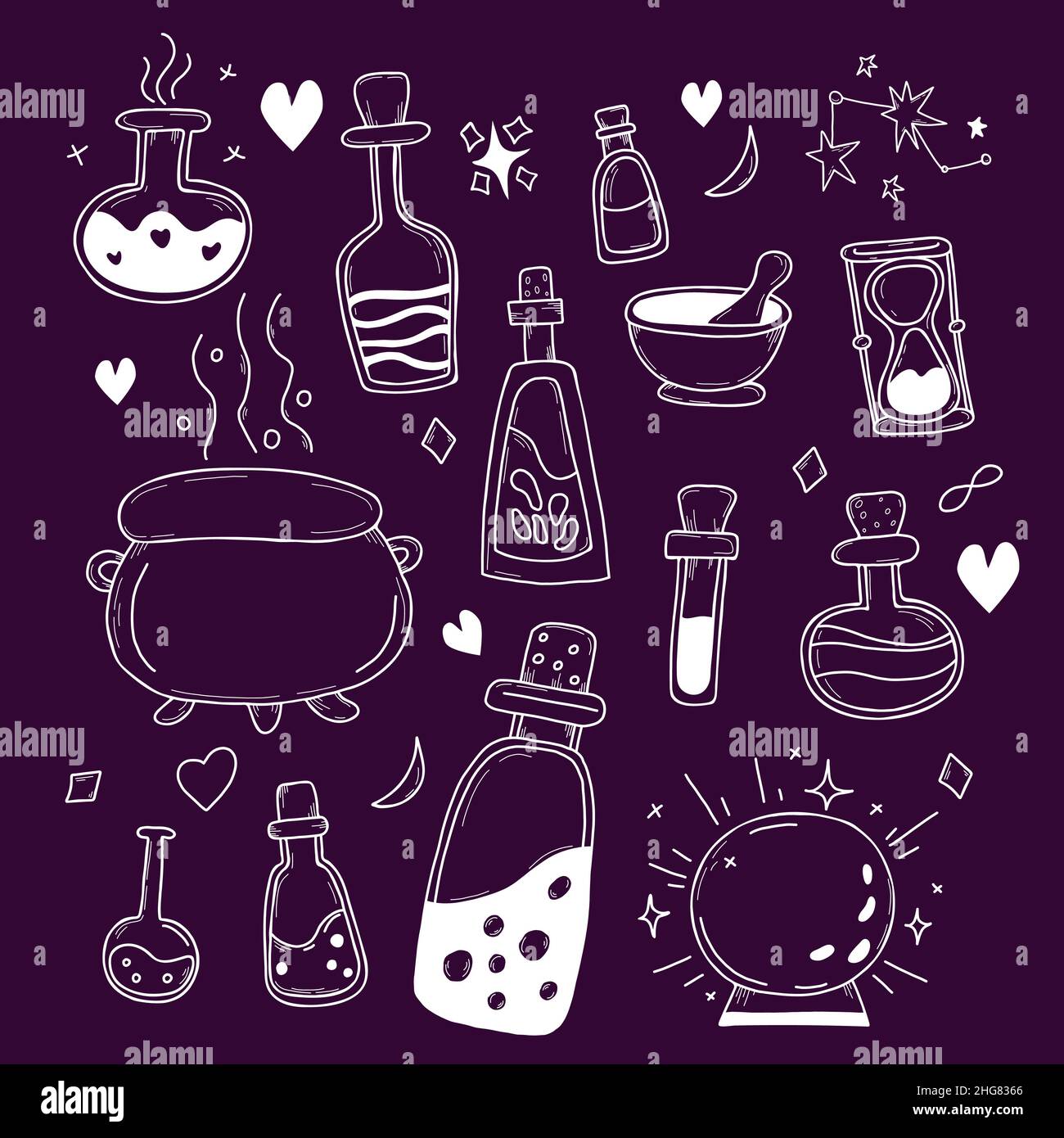 Hand painted bottles Stock Vector Images - Alamy