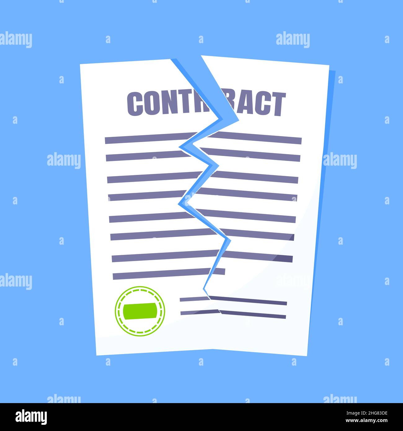 Contract termination Stock Vector Images - Alamy