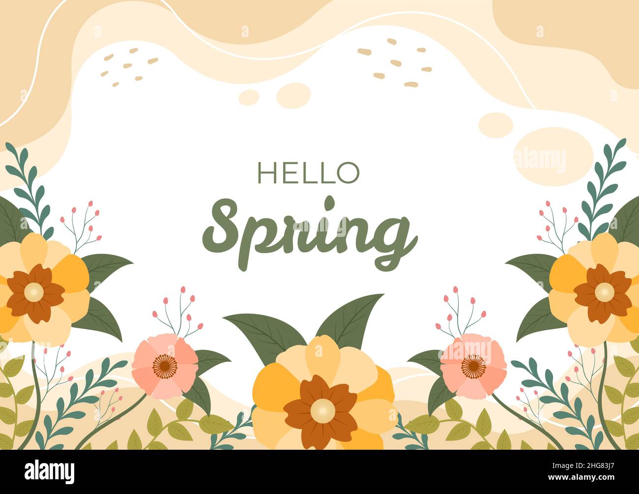 Spring Time Background with Flowers Season and Plant for Promotions ...