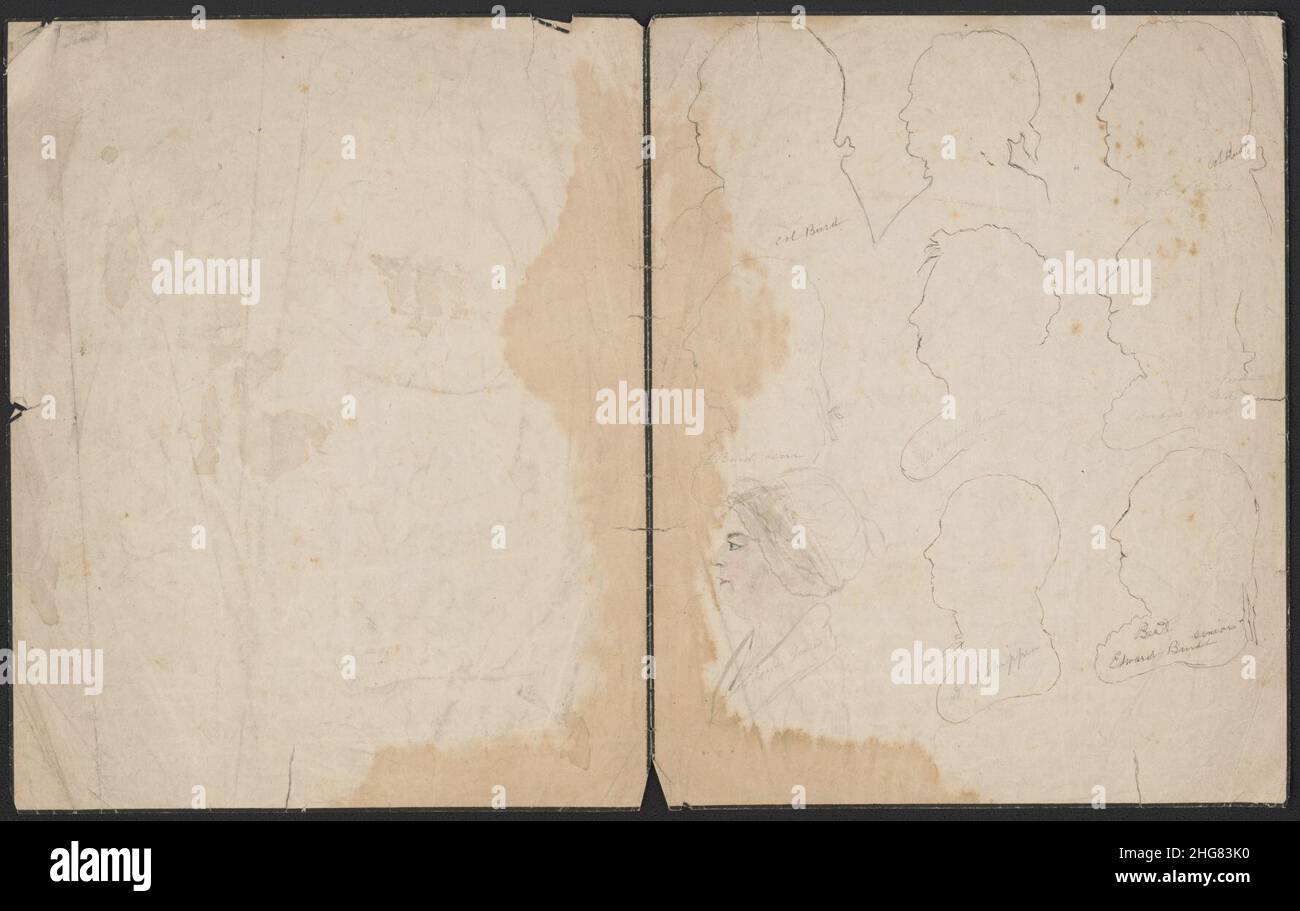 Silhouettes of Burd, Yeates, and Shippen family members Stock Photo - Alamy