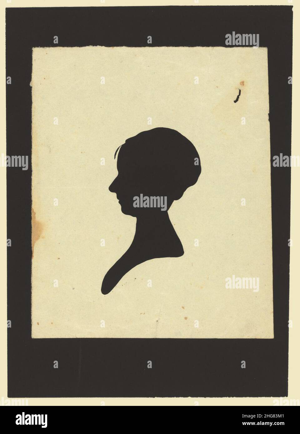 Silhouette of woman facing left, no. 2 Stock Photo - Alamy