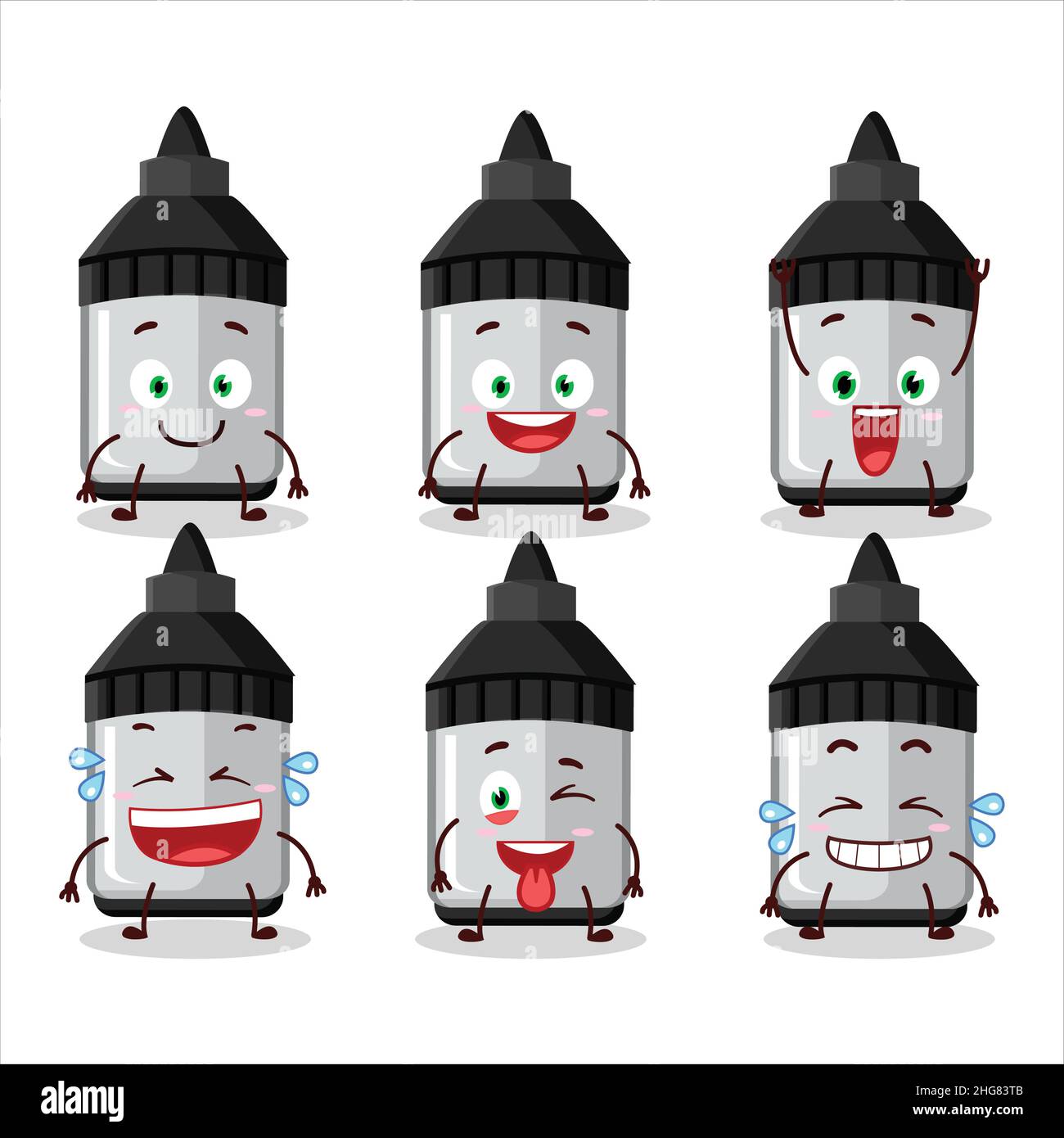 Cartoon character of whiteboard marker with smile expression. Vector ...