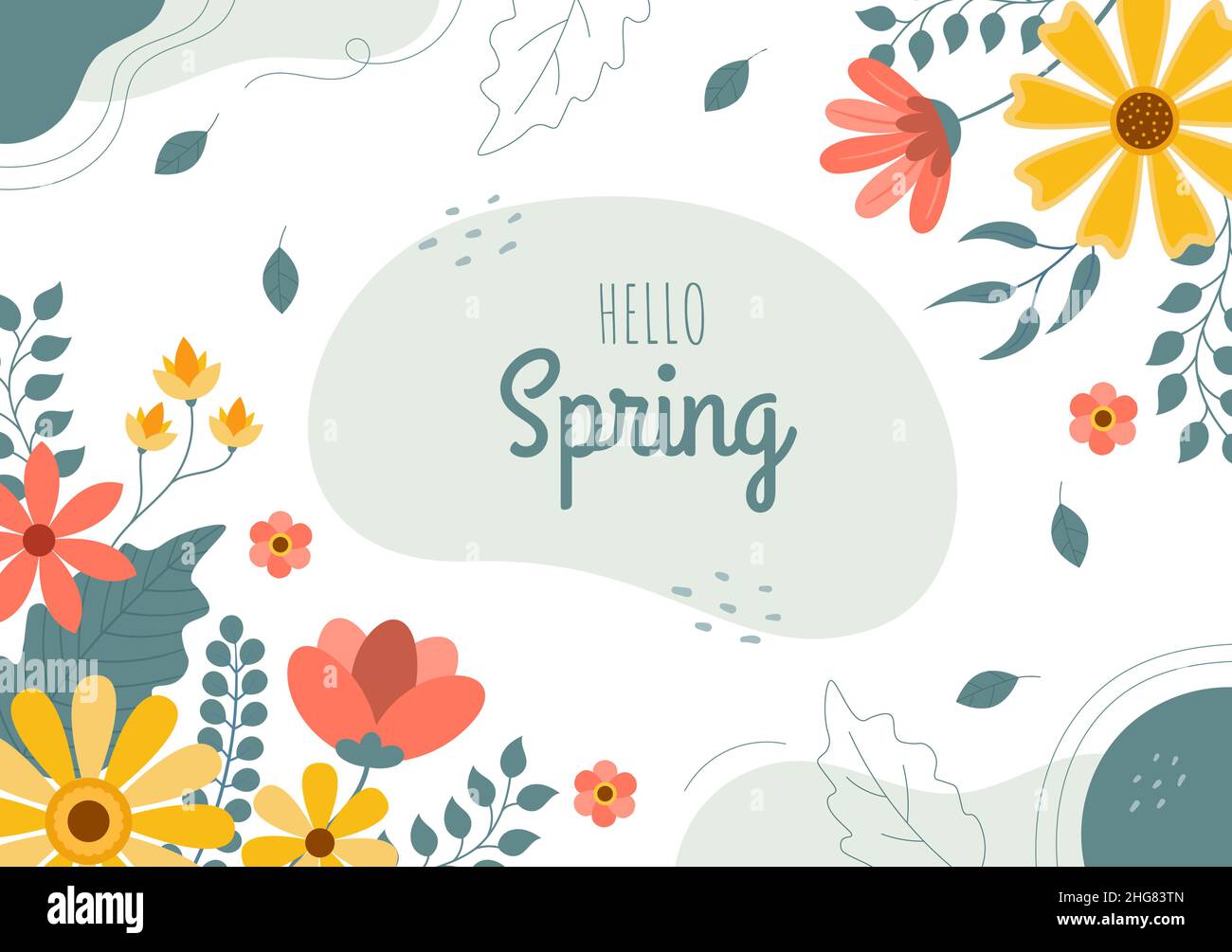 Spring Time Background with Flowers Season and Plant for Promotions ...