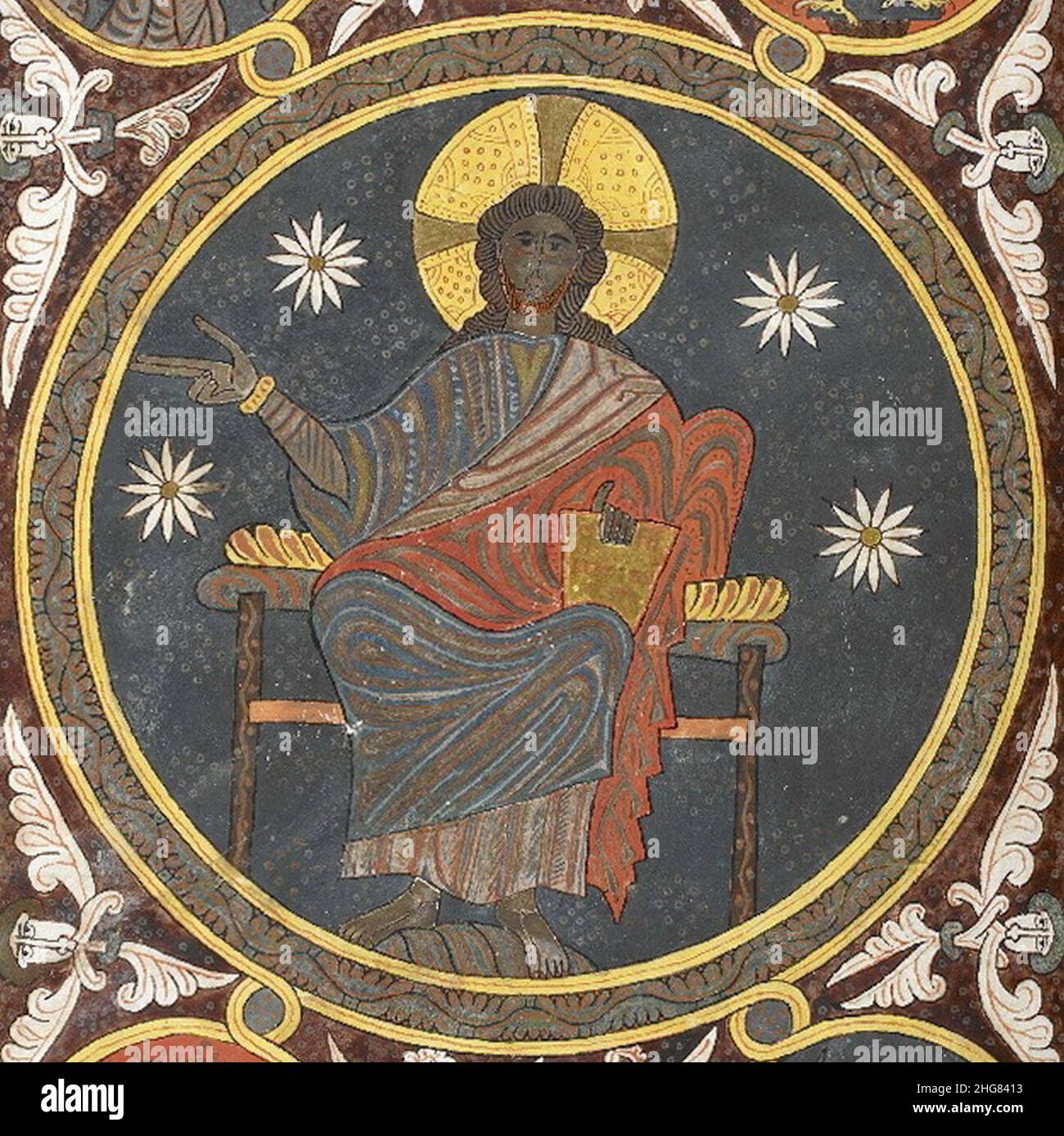 Silos Apocalypse - BL Add MS 11695 f. 007 - Christ in Majesty (crop ...