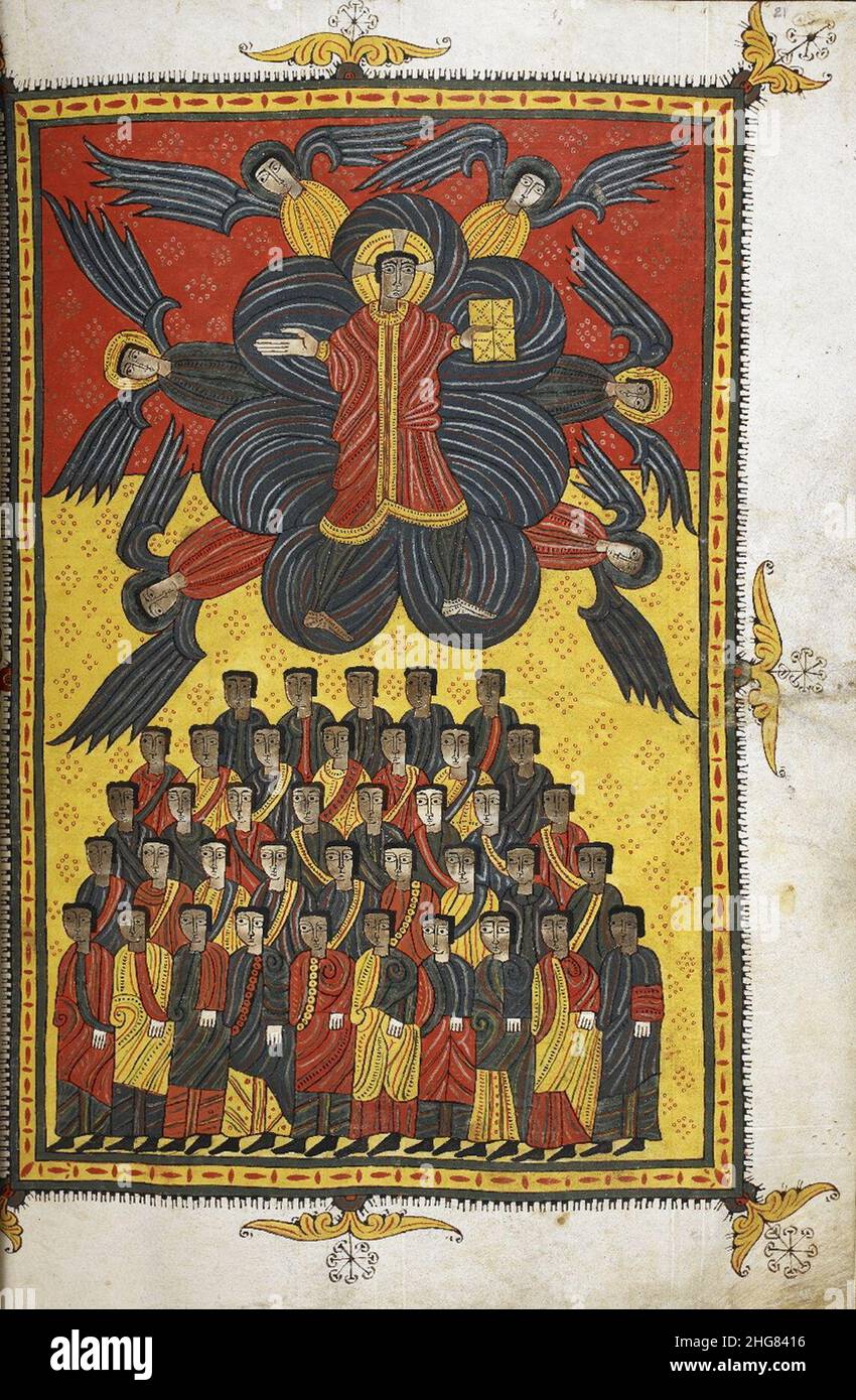 Silos Apocalypse - BL Add MS 11695 f. 021 - Appearance of Christ in a ...