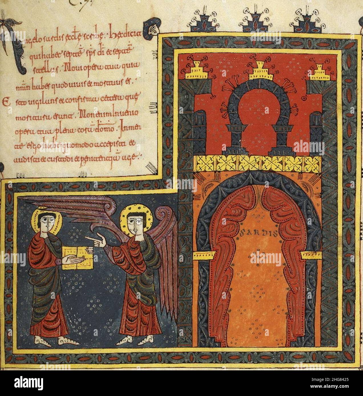 Silos Apocalypse - BL Add MS 11695 f. 068 - To the Church of Sardes ...