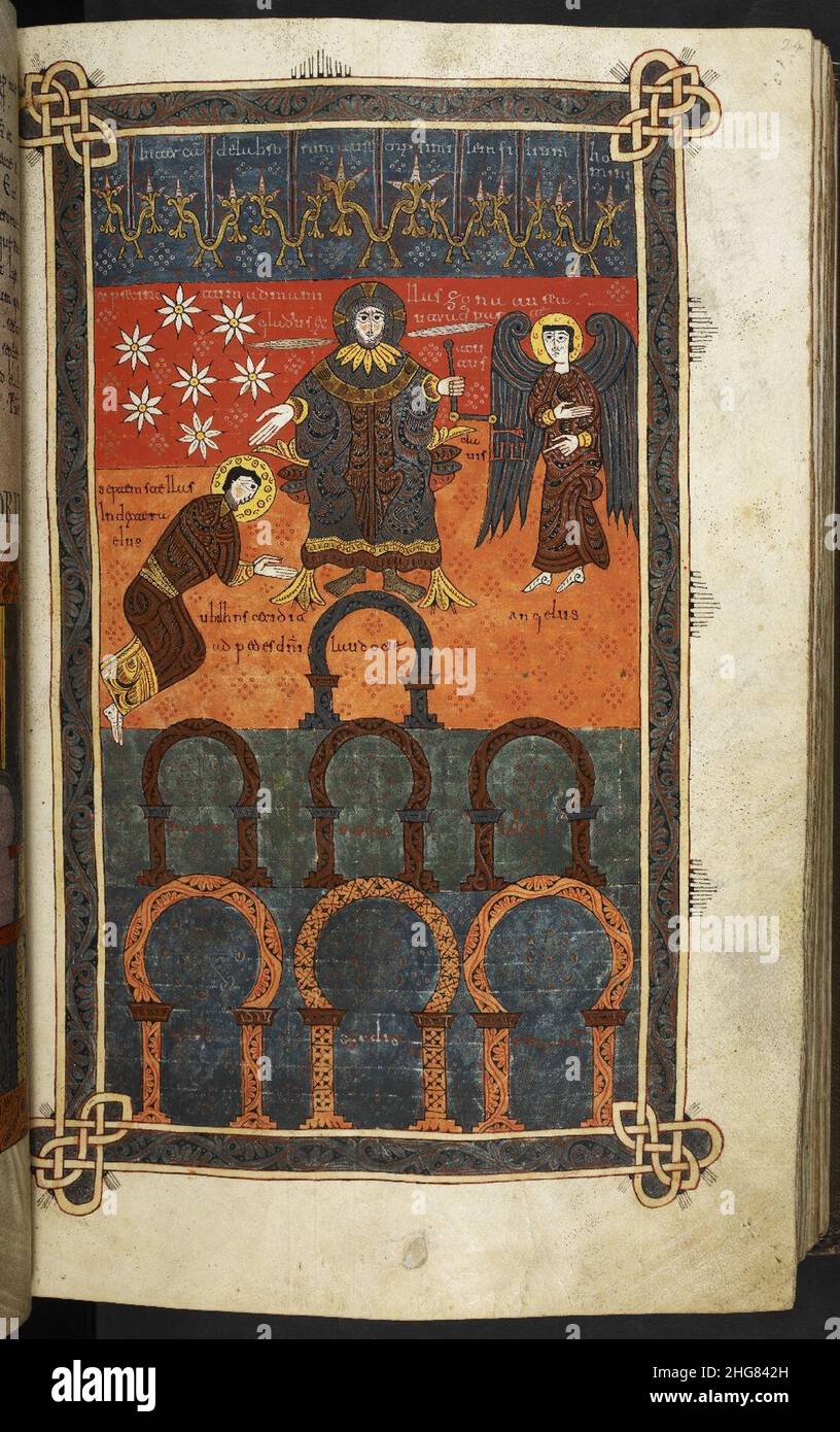Silos Apocalypse - BL Add MS 11695 f. 024 - St John is instructed to ...