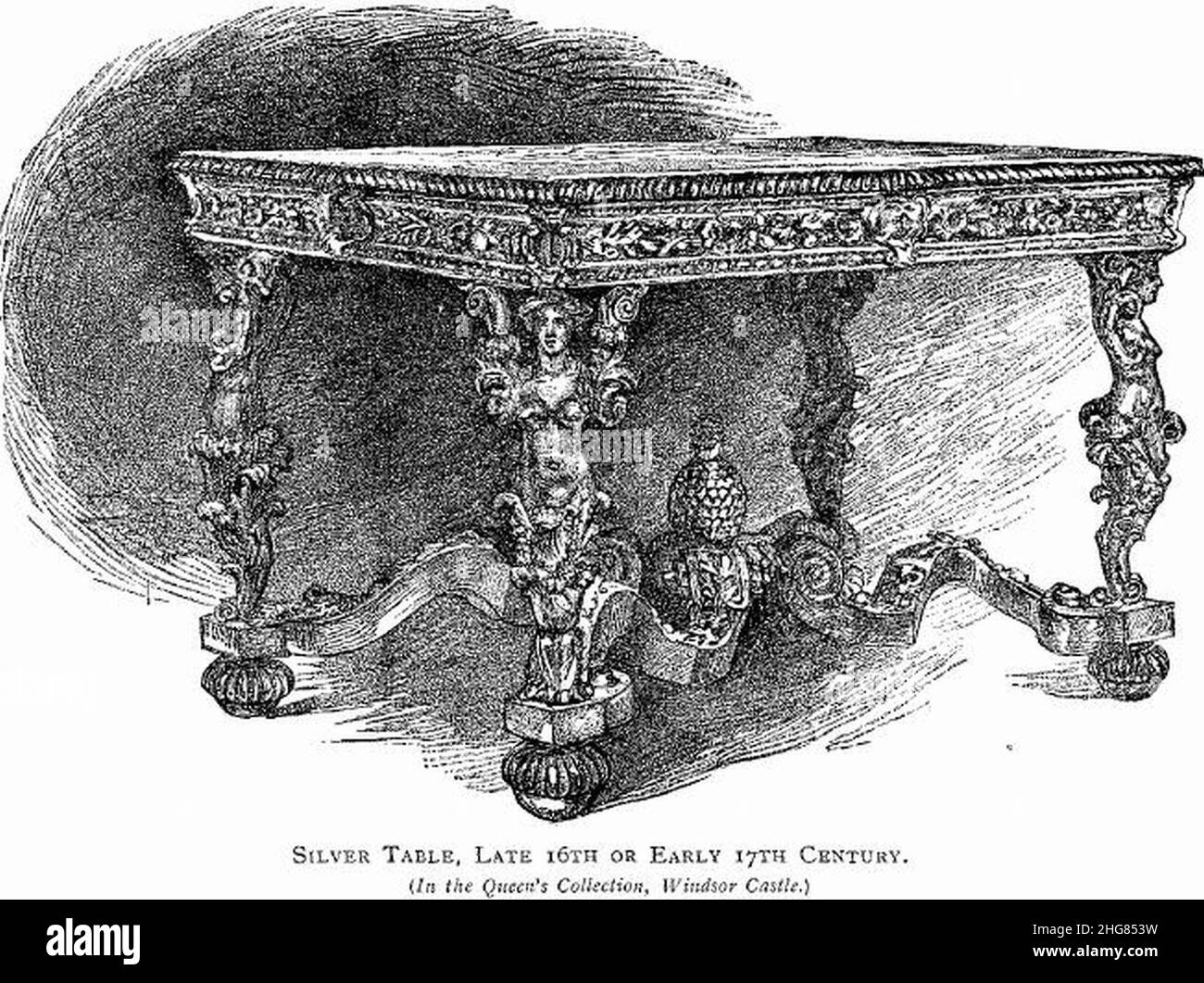 Silver Table (Windsor Castle Stock Photo - Alamy