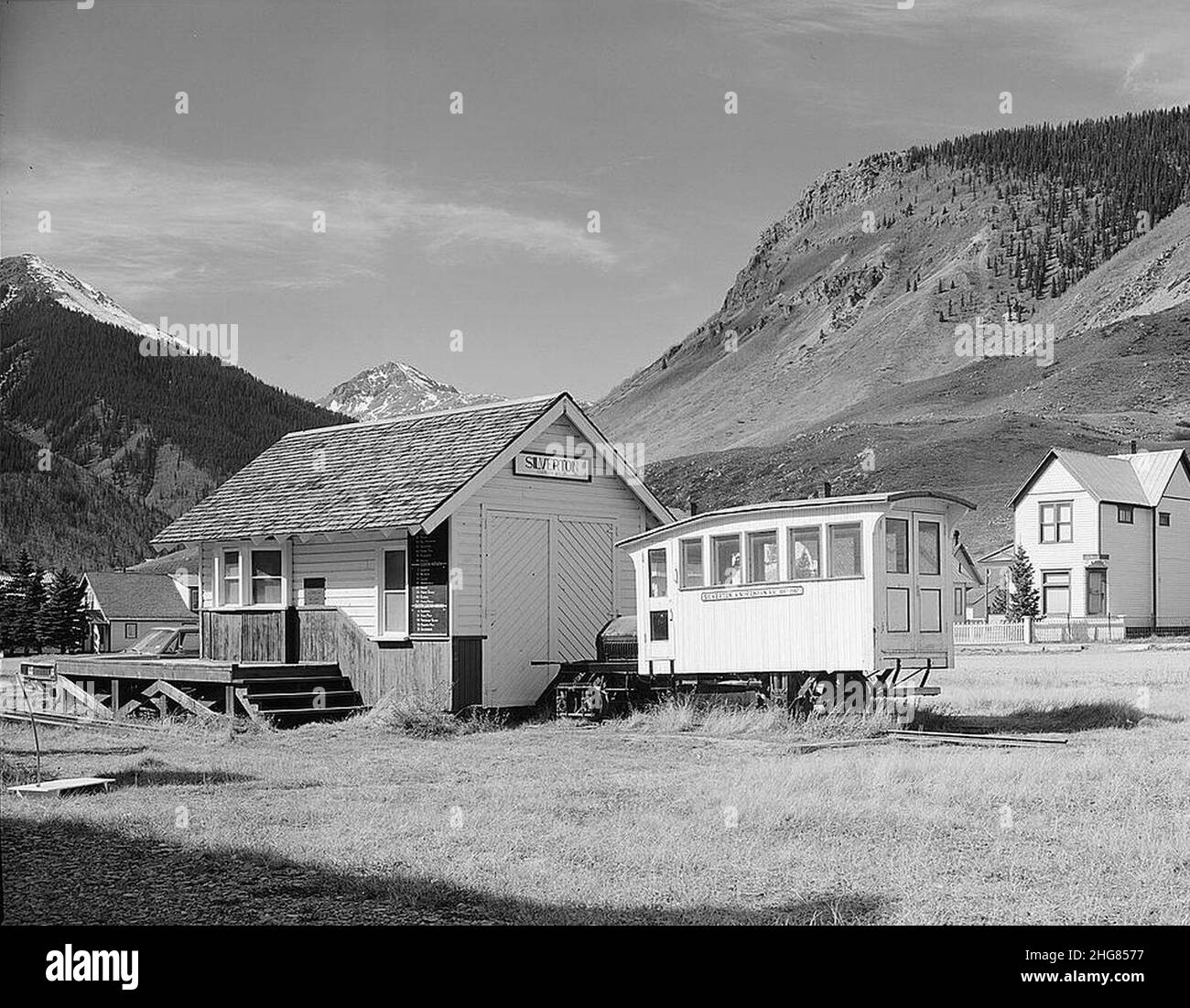 Historic railcar Black and White Stock Photos & Images - Alamy