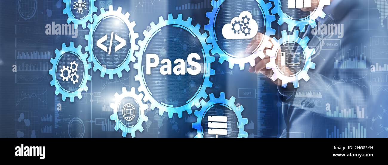 Platform as a service PaaS - cloud computing services concept Stock ...