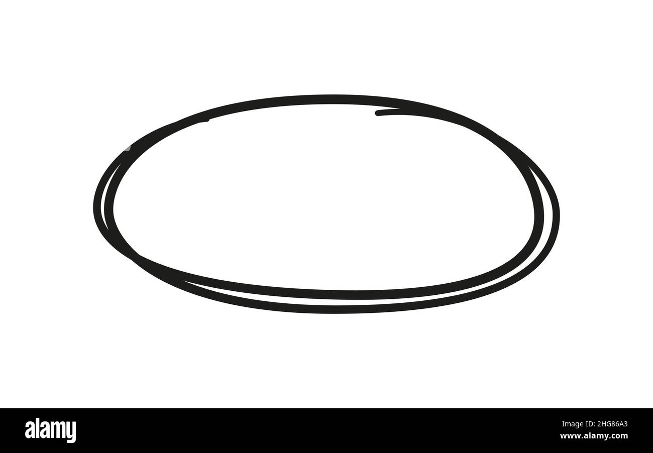 Hand drawn oval. Highlight circle frame. Ellipse in doodle style ... Hand drawn oval. Highlight circle frame. Ellipse in doodle style ...
