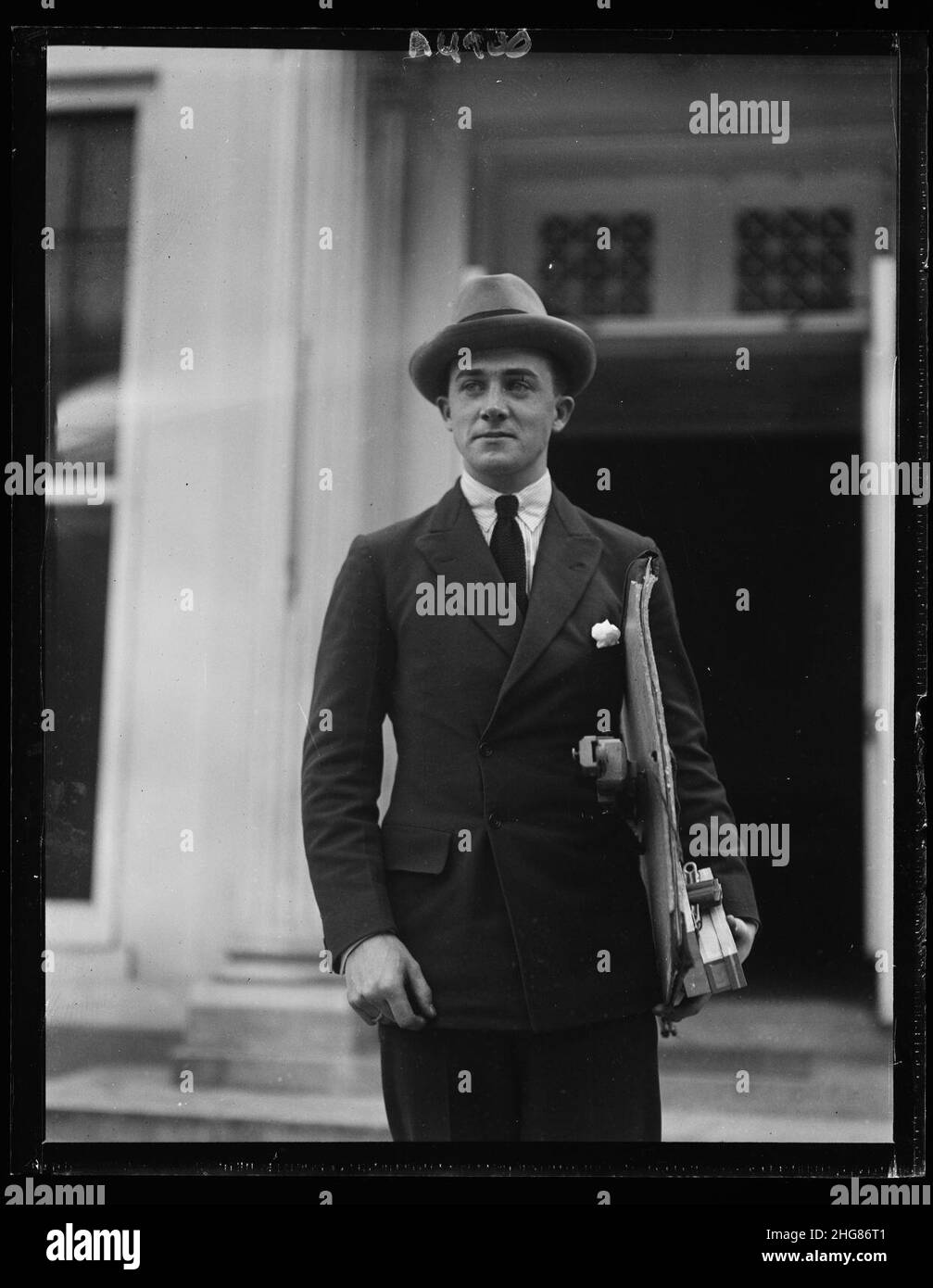Simon Elwes, son of Lady Winnigrid Elwes, of London, leaving the White ...