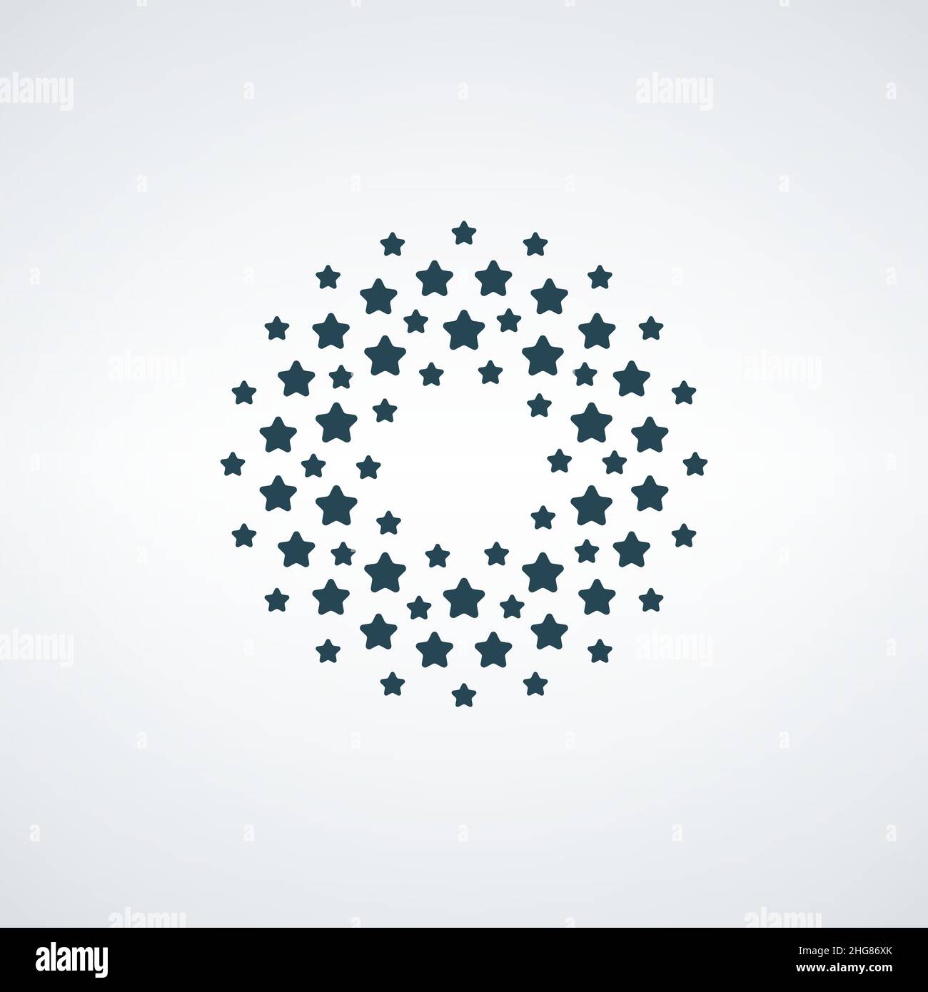 Abstract Circular Halftone Star Dots. Stars Logo Design. Stock vector ...