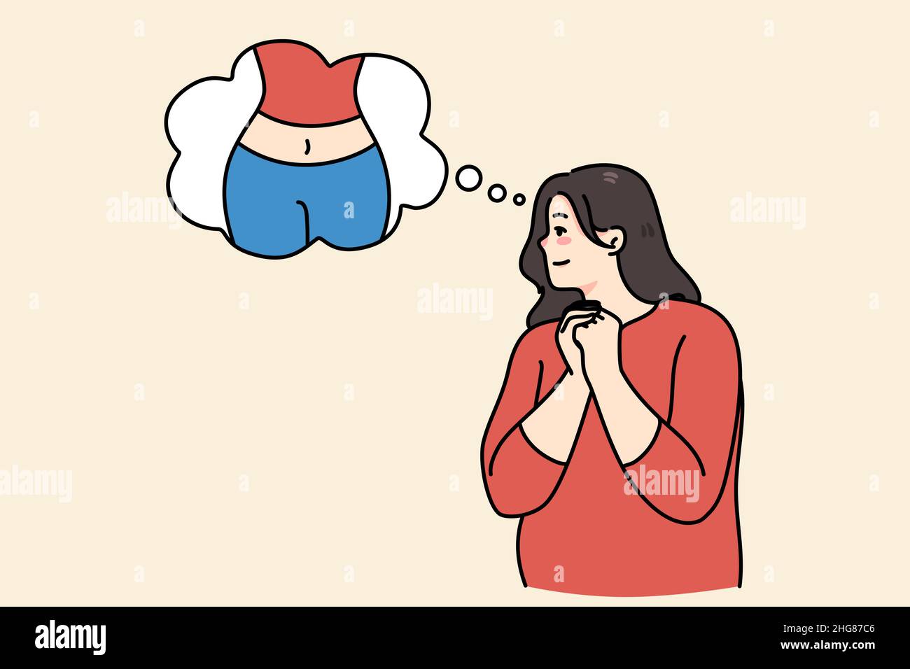 Obesity woman Stock Vector Images - Alamy