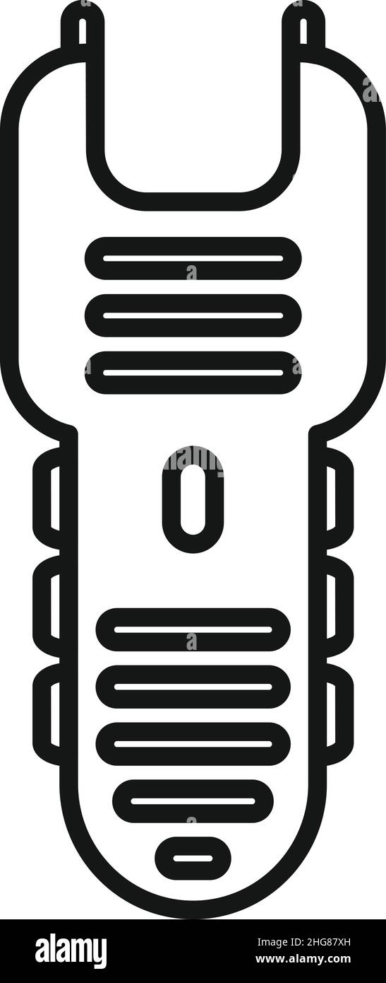 Taser gun icon outline vector. Police tazer. Defense weapon Stock ...