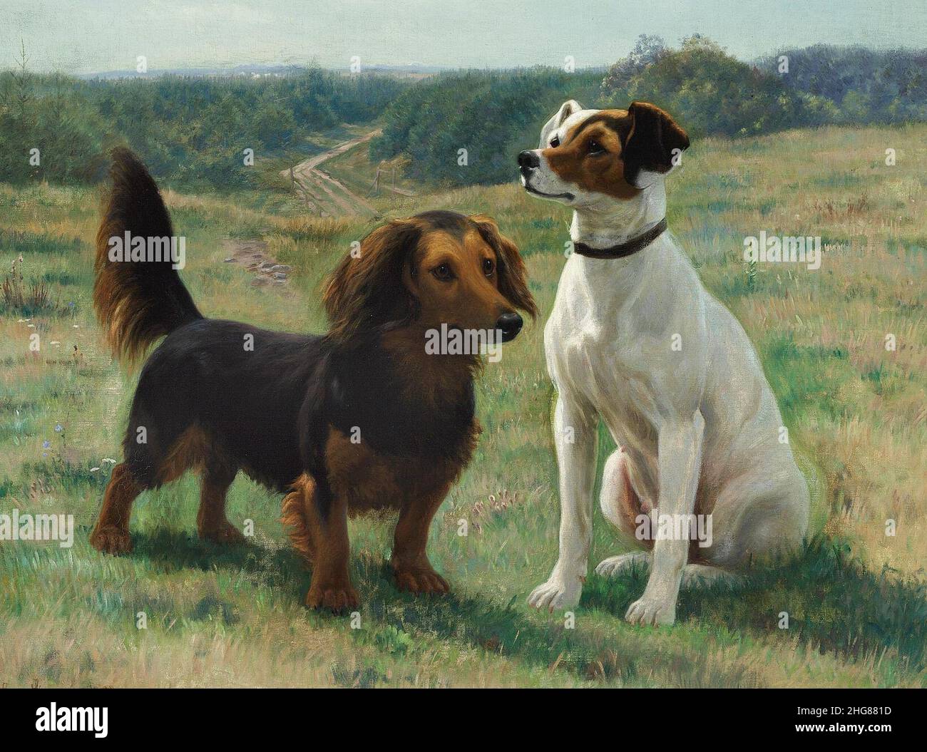 Simon Simonsen - Gravmanden og Molly - 1898 Stock Photo - Alamy