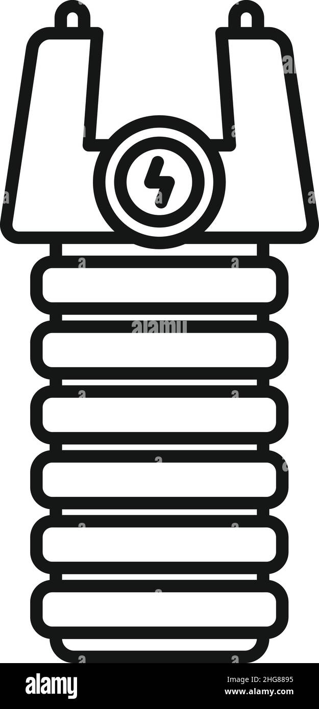Taser law icon outline vector. Police tazer. Defense weapon Stock ...