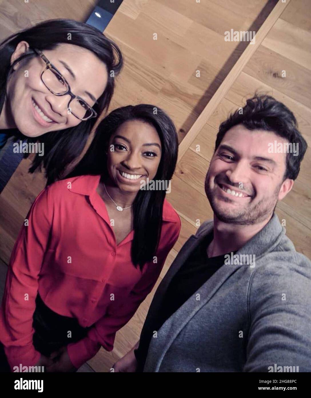 Simone Biles with VOA's Ramon Taylor Stock Photo - Alamy