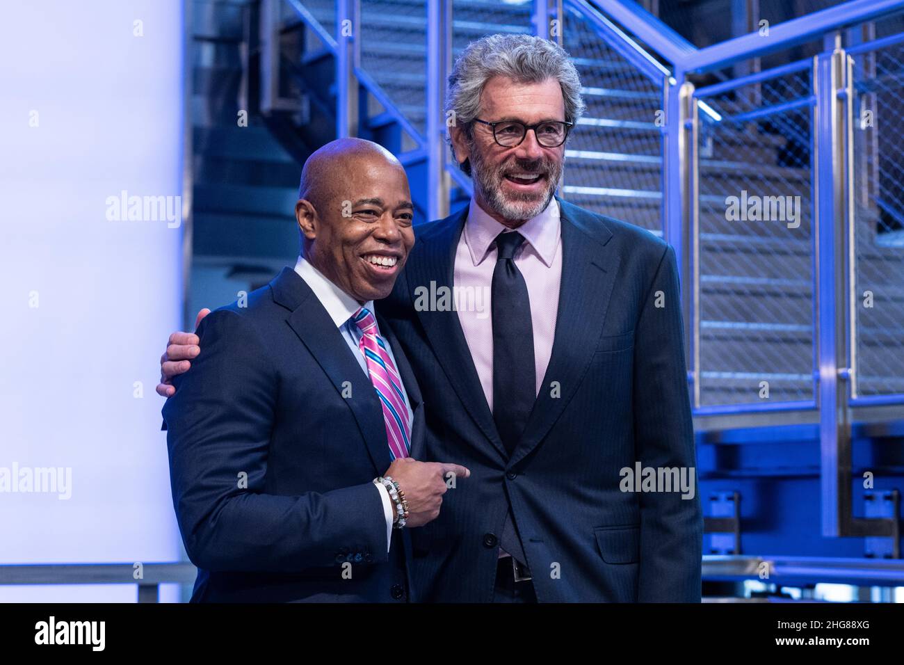 New York, NY - January 18, 2022: Eric Adams and Tony Malkin pose during ...