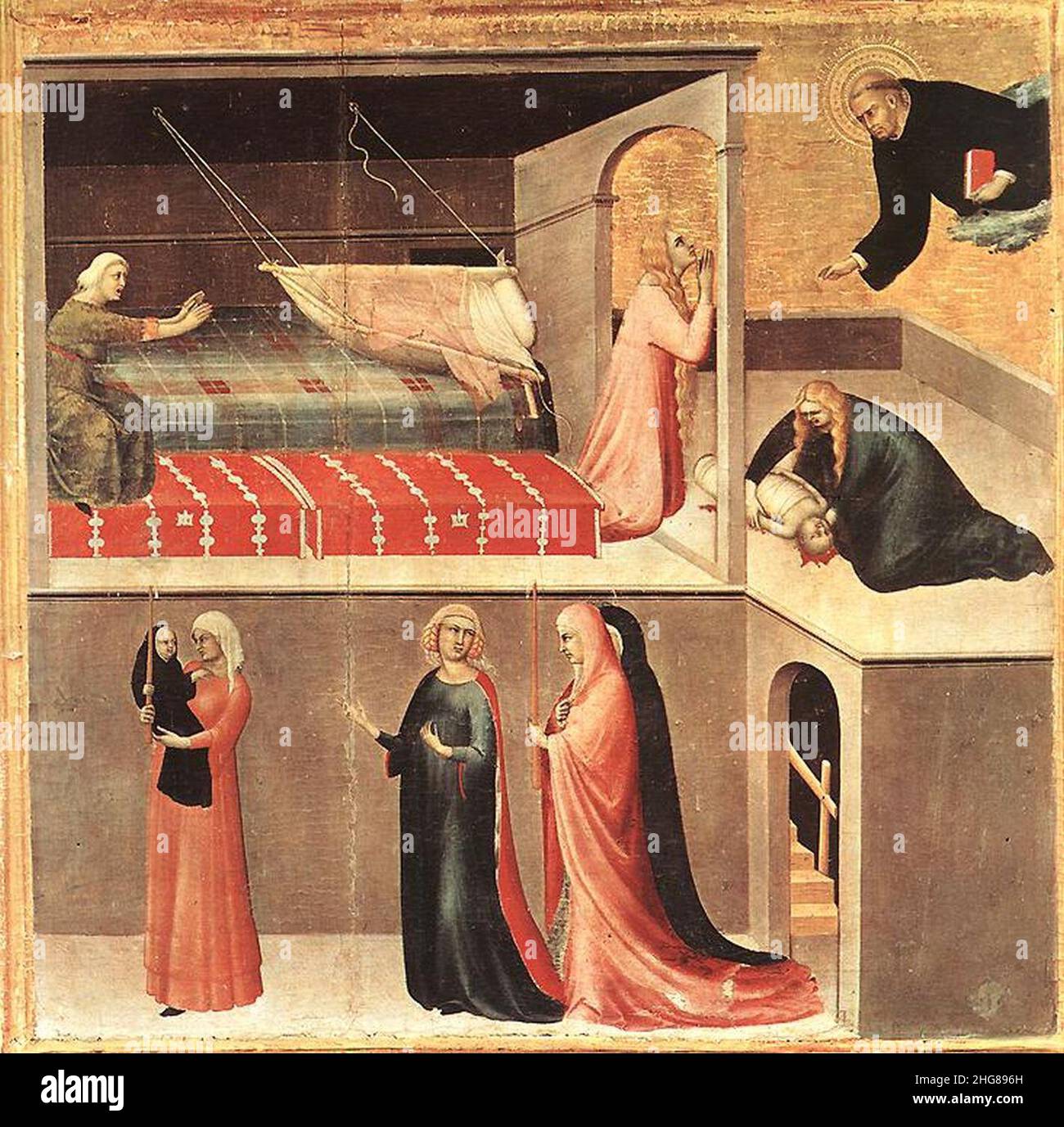 Simone Martini - Blessed Agostino Novello Altarpiece (detail Stock ...