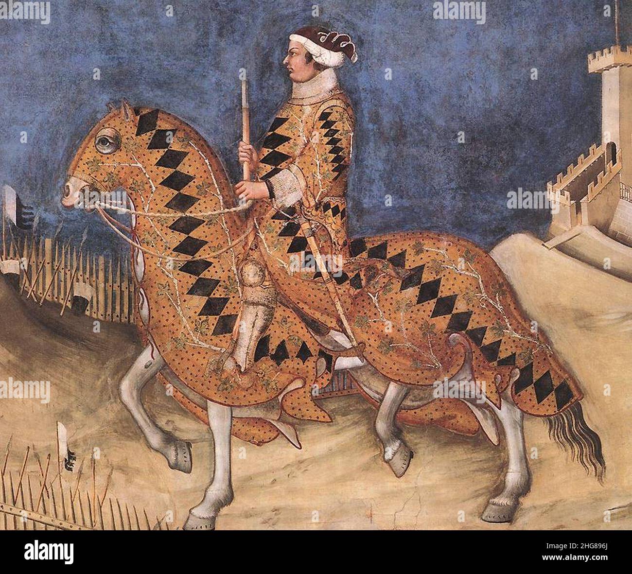 Simone Martini - Guidoriccio da Fogliano (detail Stock Photo - Alamy