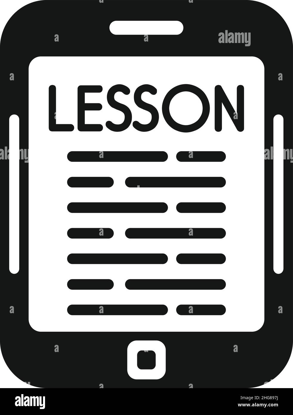 Online lesson icon simple vector. Digital school. Book class Stock ...