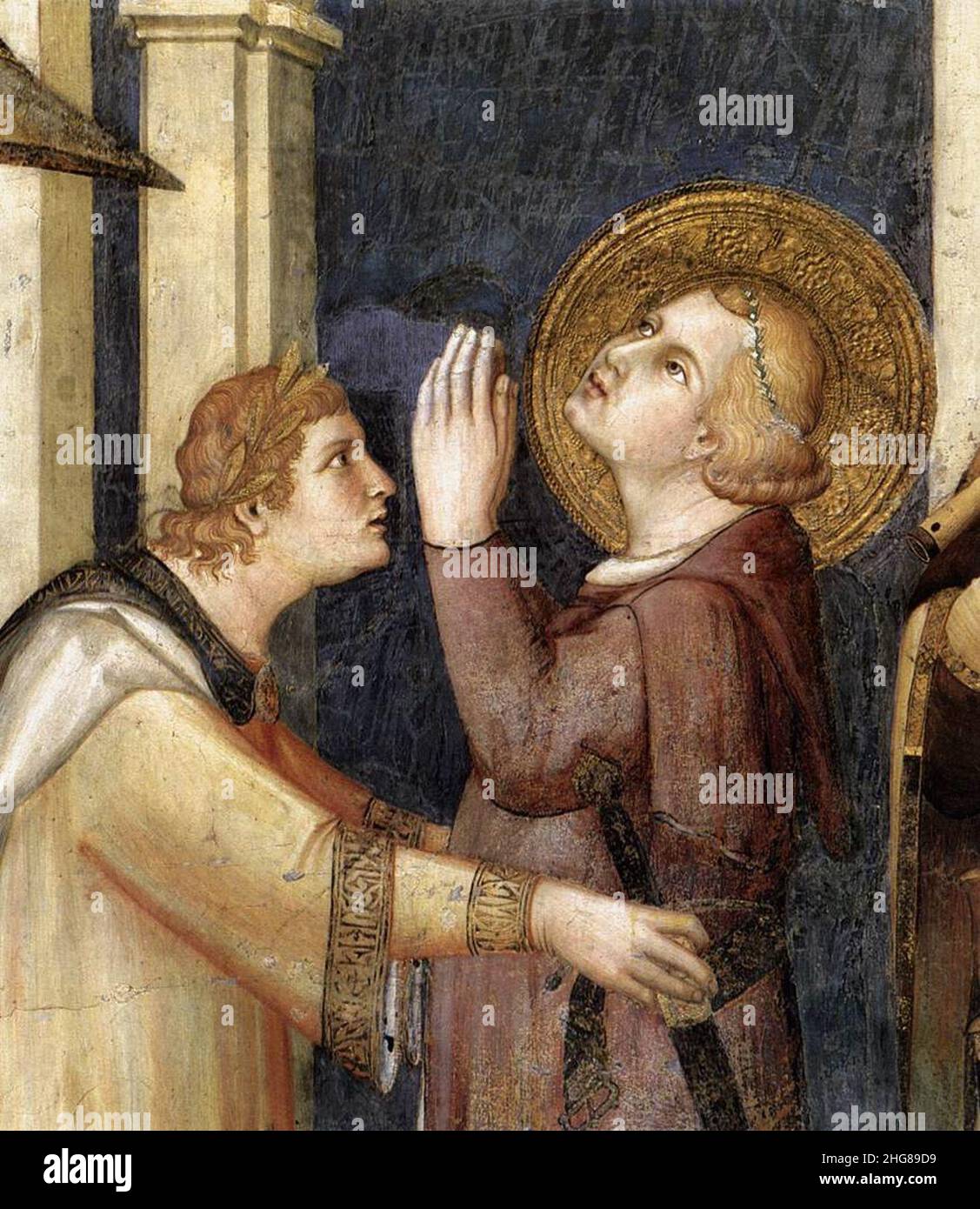 Simone Martini - St. Martin is Knighted (detail Stock Photo - Alamy
