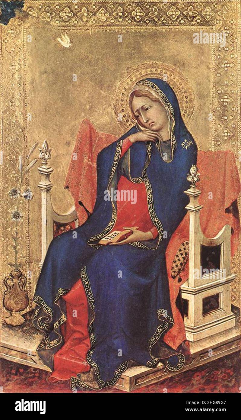 Simone Martini - The Virgin of the Annunciation Stock Photo - Alamy