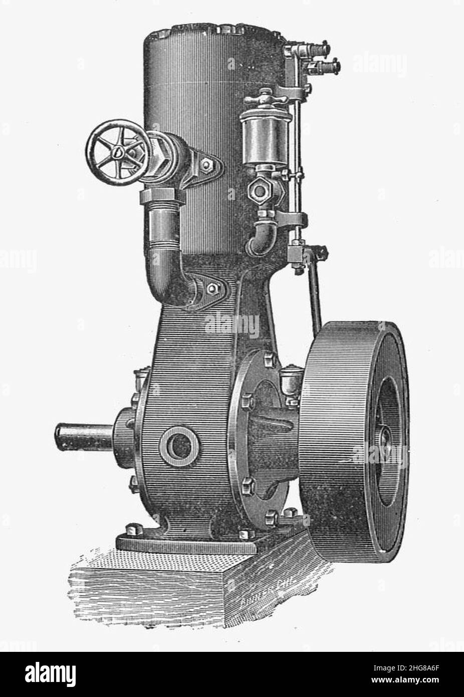 Simplex naptha engine (New Catechism of the Steam Engine, 1904 Stock ...