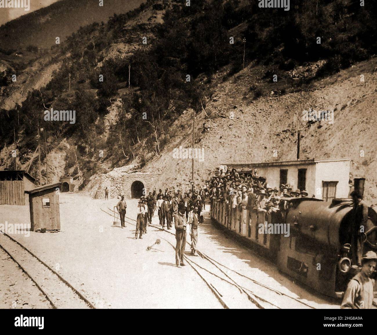 Simplon tunnel F Stock Photo - Alamy