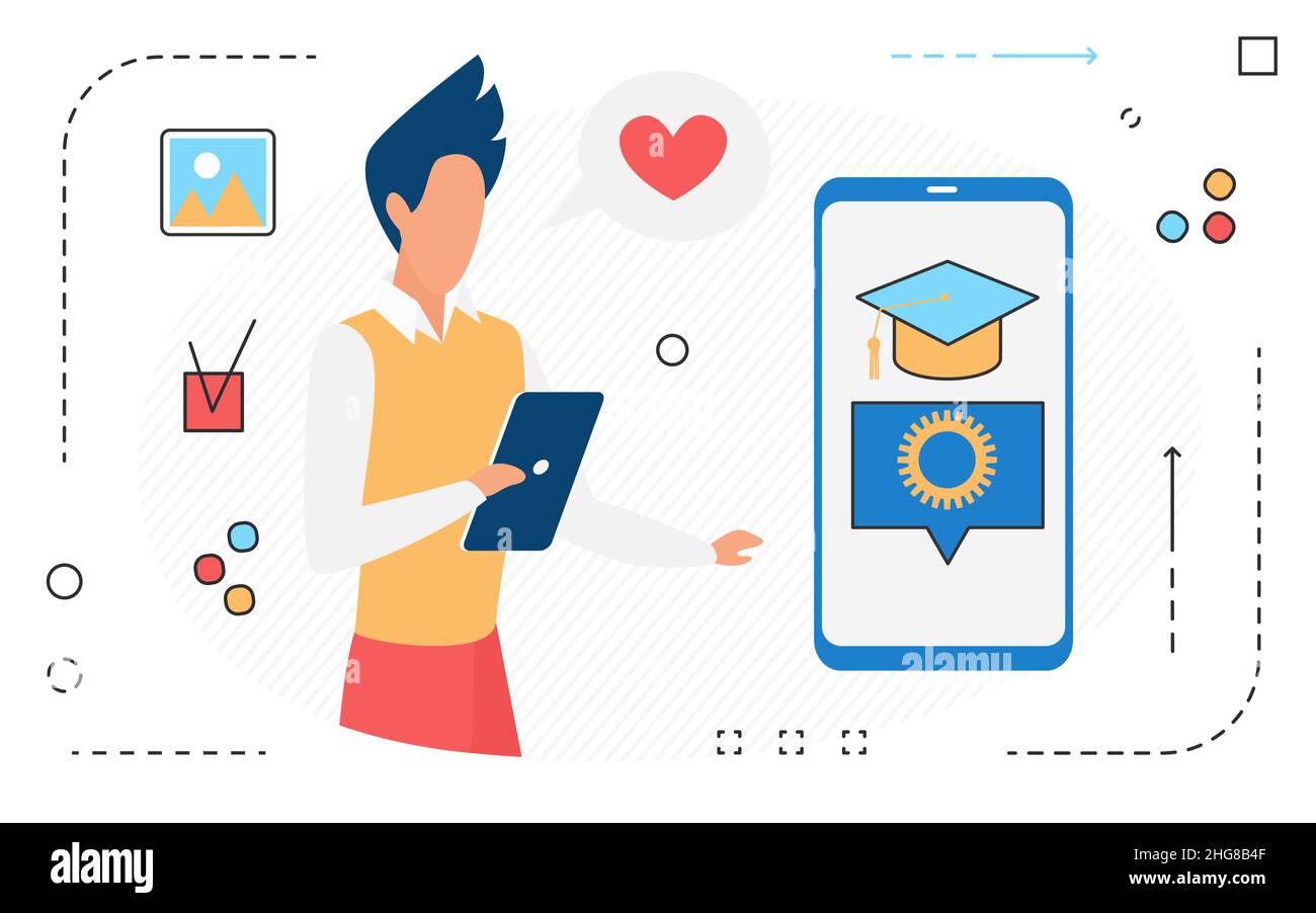 Mobile phone classroom school Stock Vector Images - Alamy