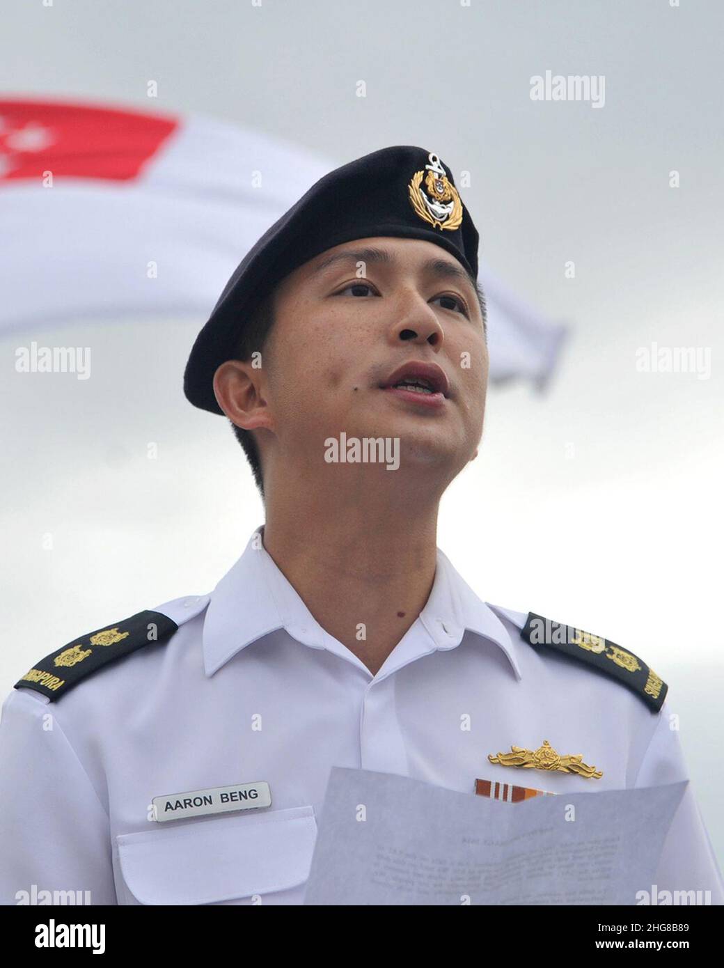 Singapore navy Lt. Col. Aaron Beng 140629 Stock Photo - Alamy