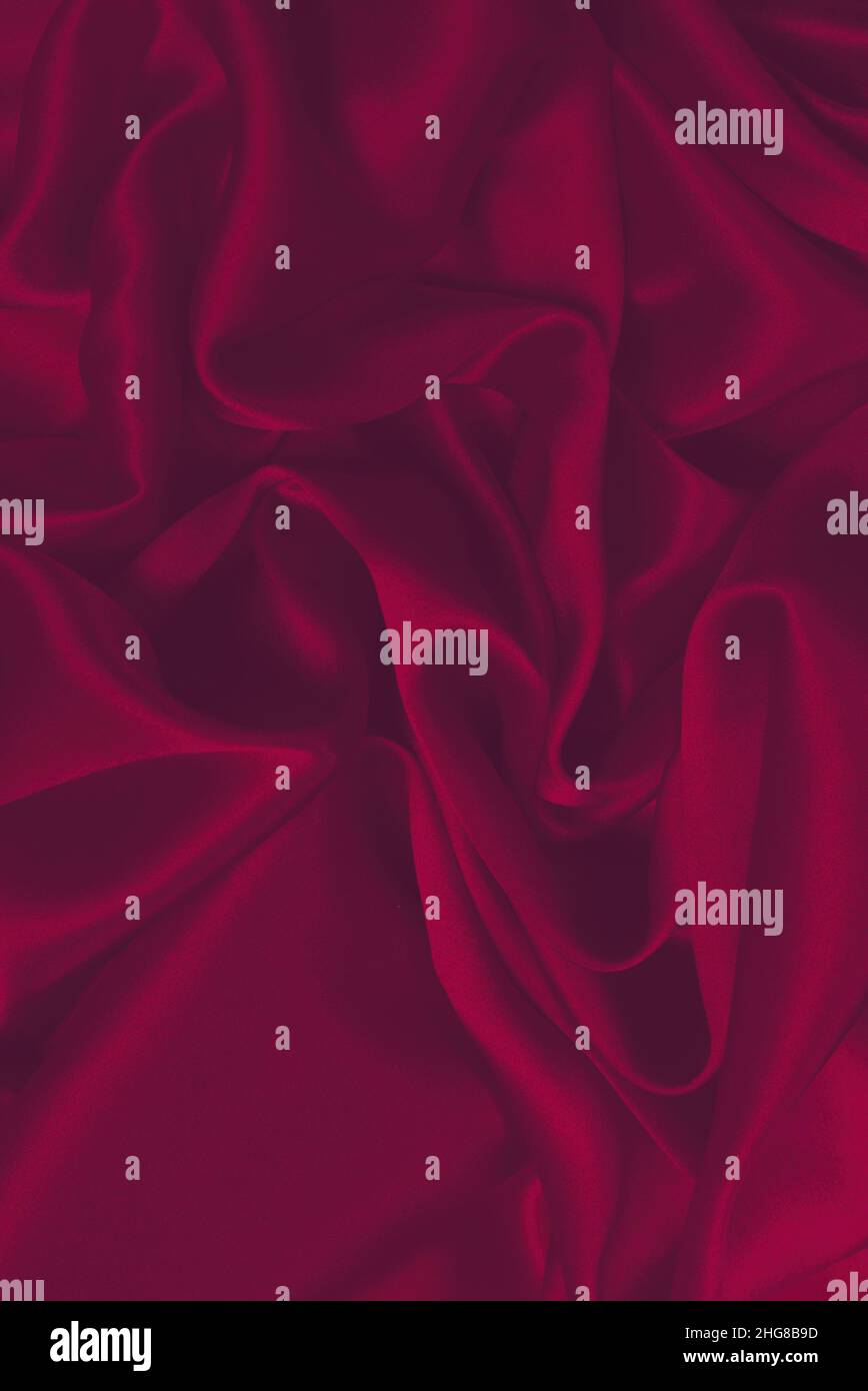 Rich and luxury red silk fabric texture background. Top view Stock ...