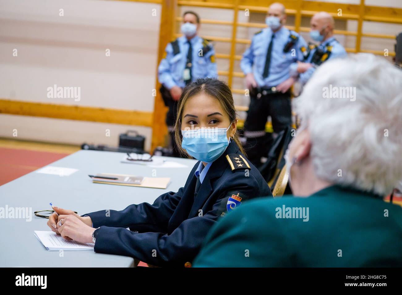 Skien 20220119.The Prison and Probation Service's lawyer Emily Krokann ...