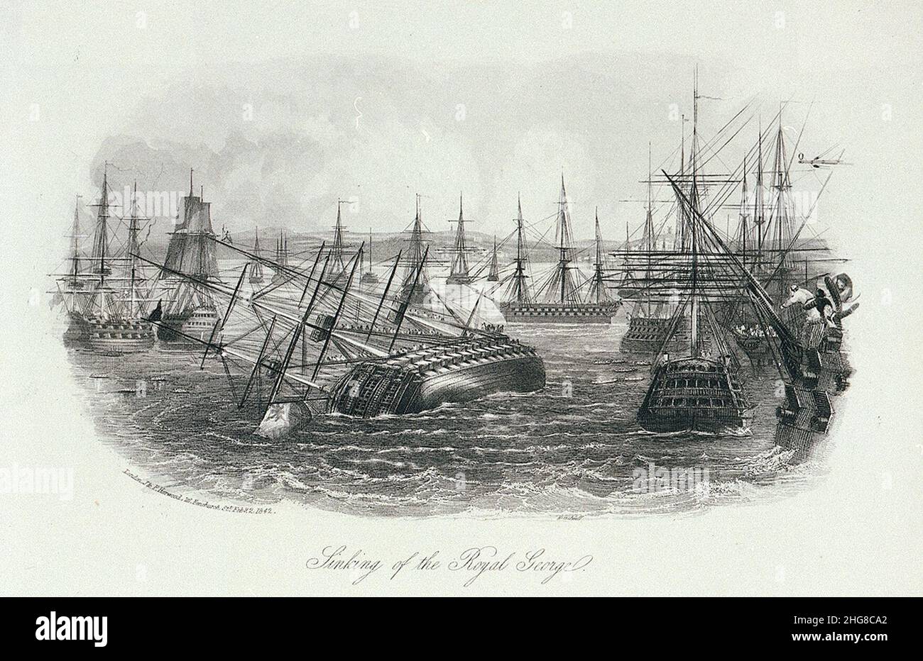 Sinking of the Royal George Stock Photo - Alamy