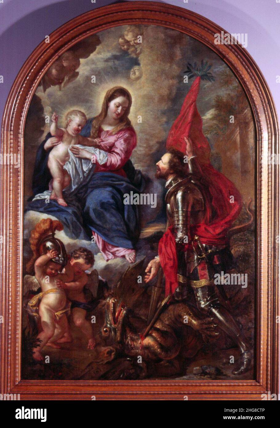 Sint Joris-met de draak door Jan van Cleef Stock Photo - Alamy