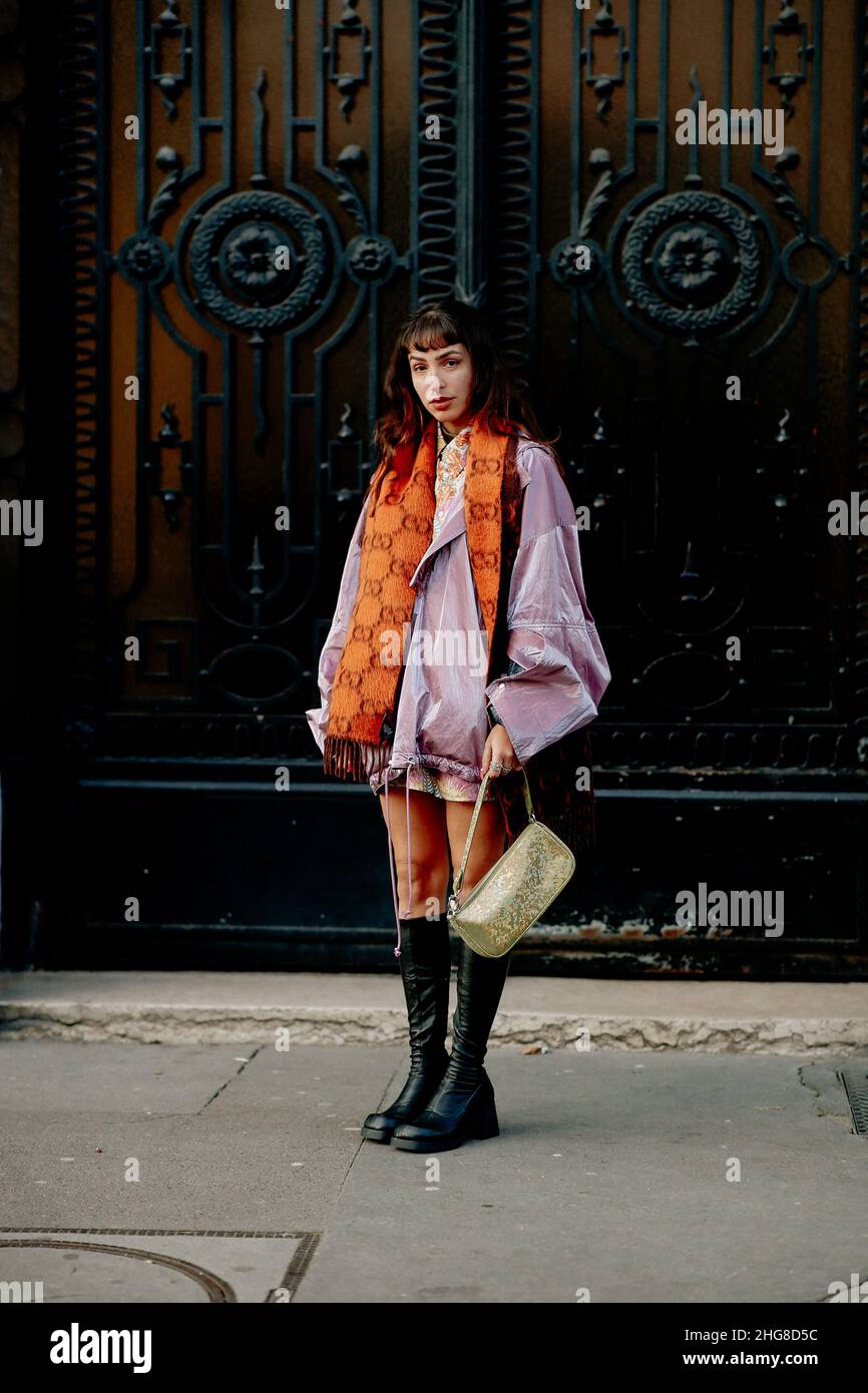Paris, France, January 18th, 2022. Street style, Barbara Malewicz ...
