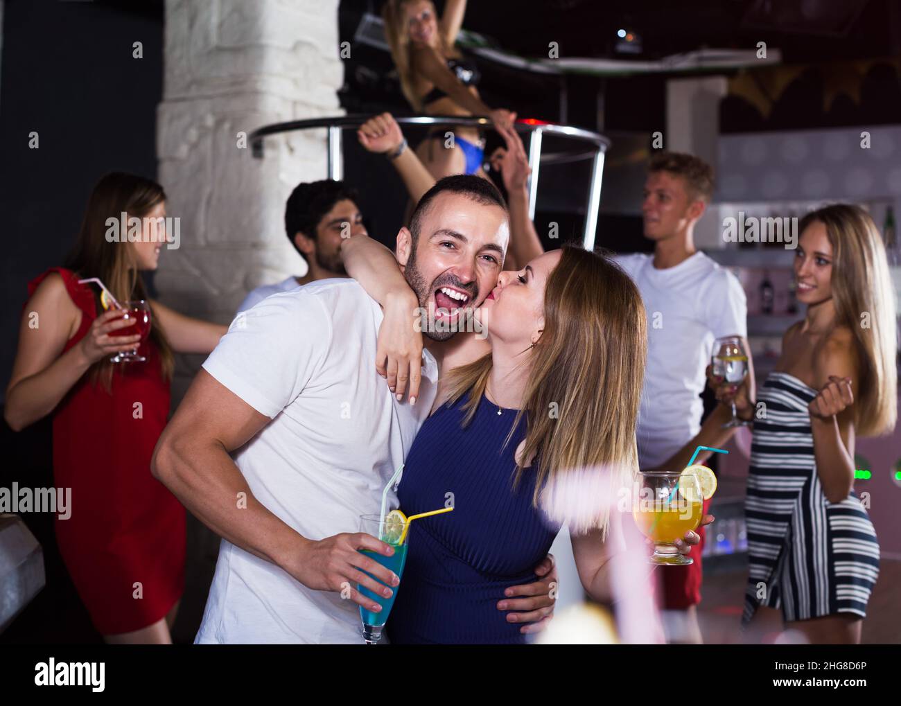 Couple Hugging In Nightclub High Resolution Stock Photography and ...