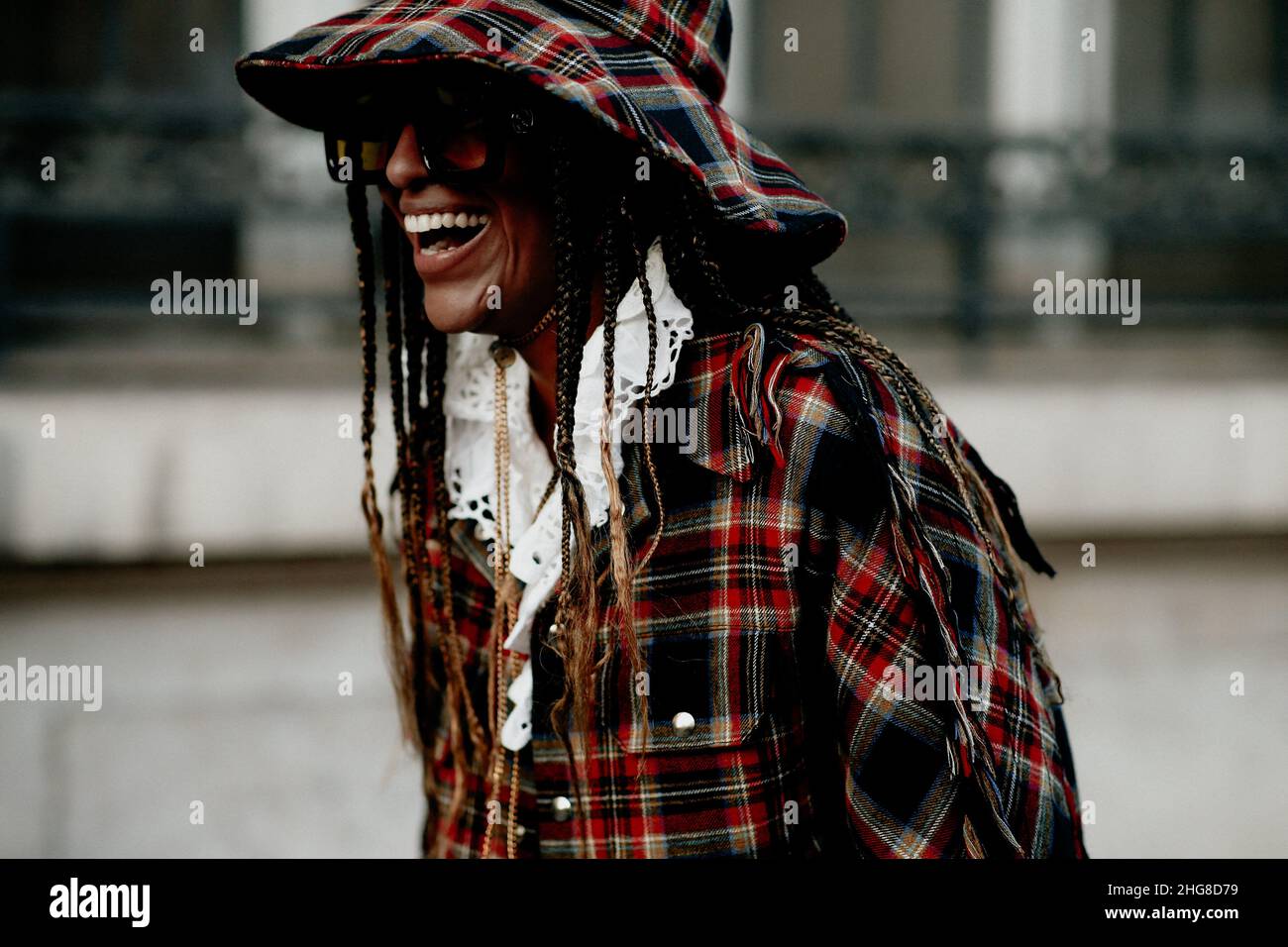 Paris, France, January 18th, 2022. Street style, Winta Ghebre arriving ...