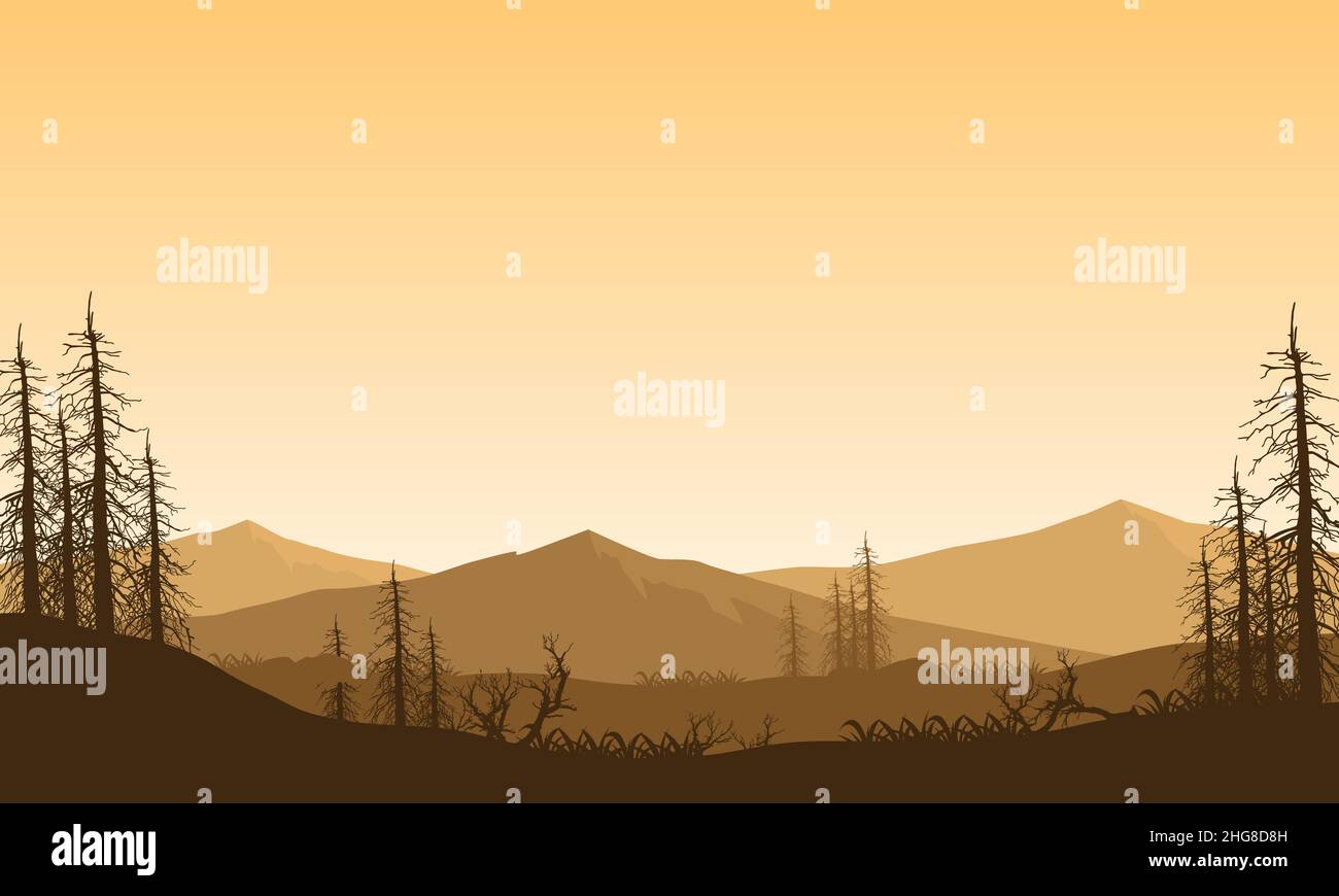 Dry tree on edge Stock Vector Images - Alamy