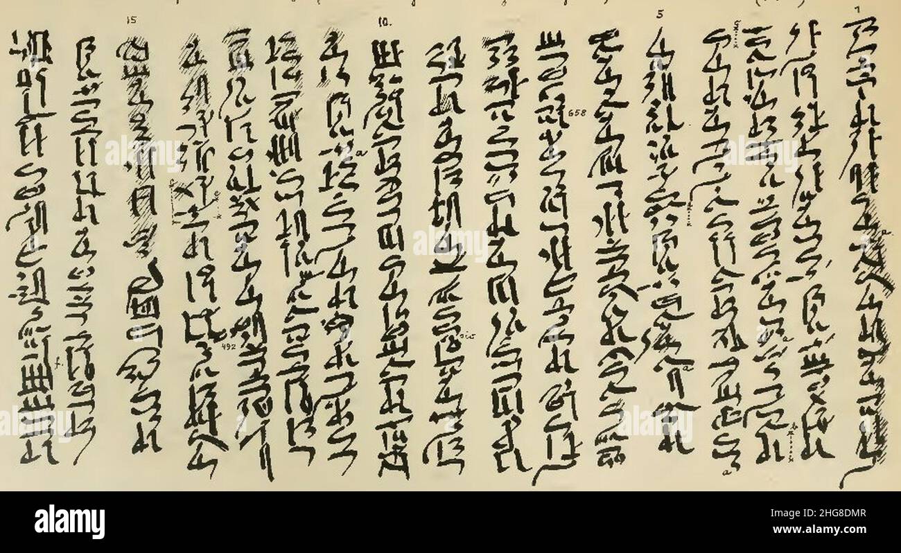 Sinuhe-Papyrus (Papyrus Berlin 3022 Stock Photo - Alamy