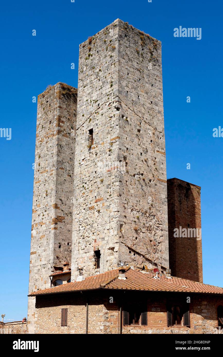 San Gimignano (Si),Italy, a view of the medieval towers Stock Photo - Alamy