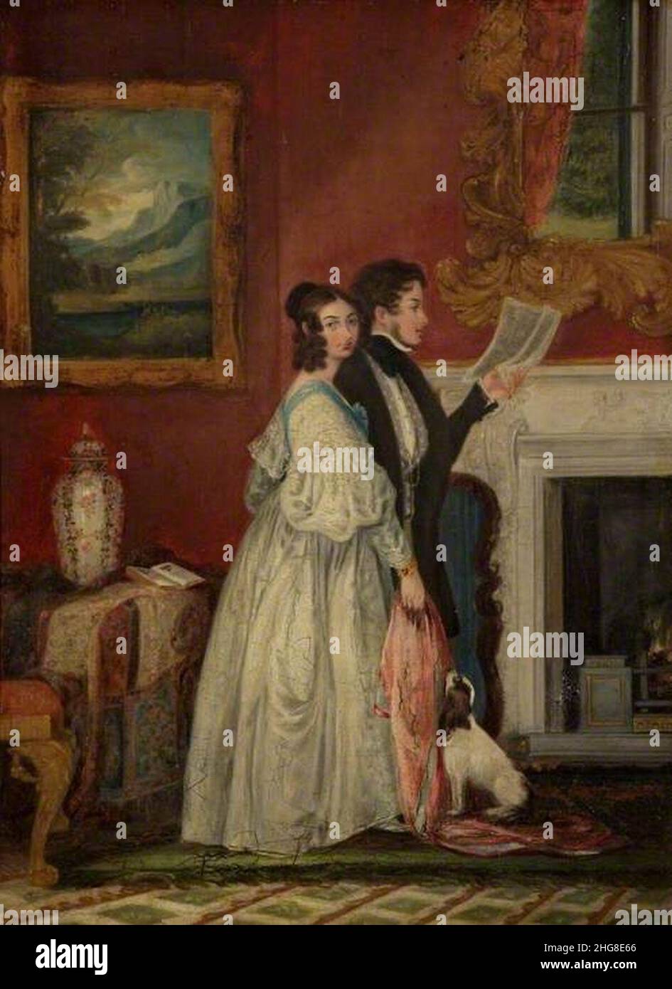 Sir Alexander Malet and Lady Malet at Wilbury Stock Photo - Alamy