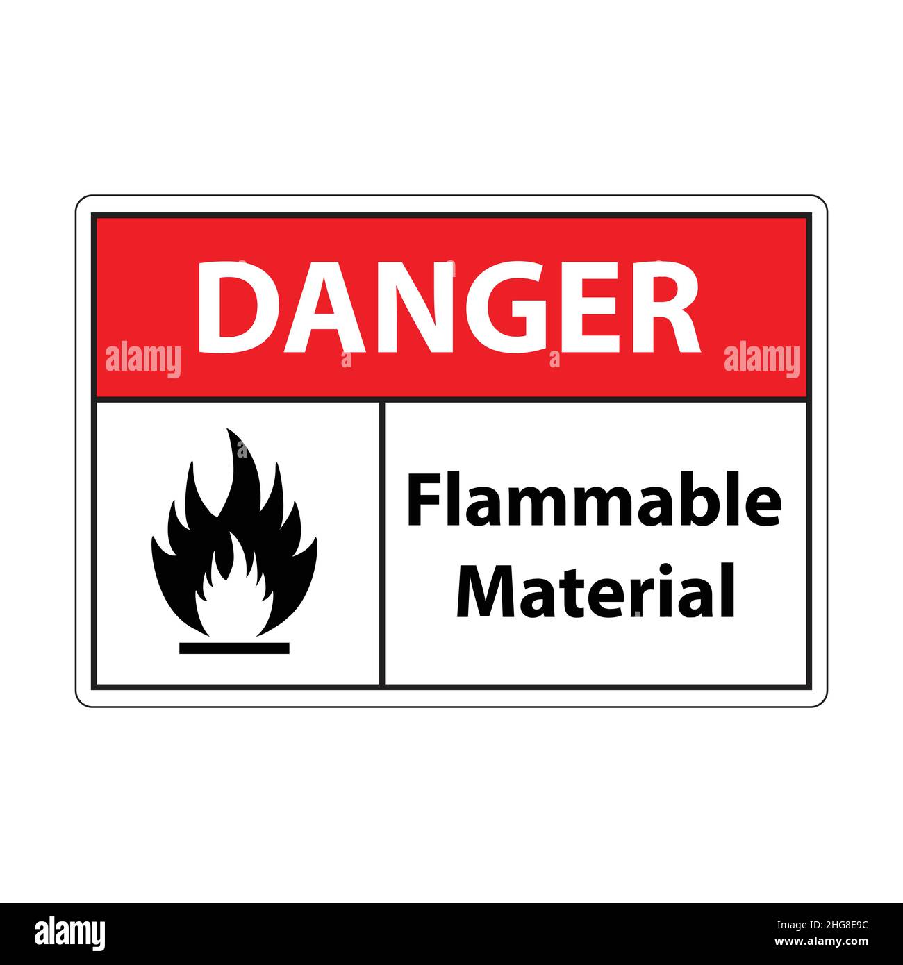 Danger Flammable Material sign icon vector for graphic design, logo ...